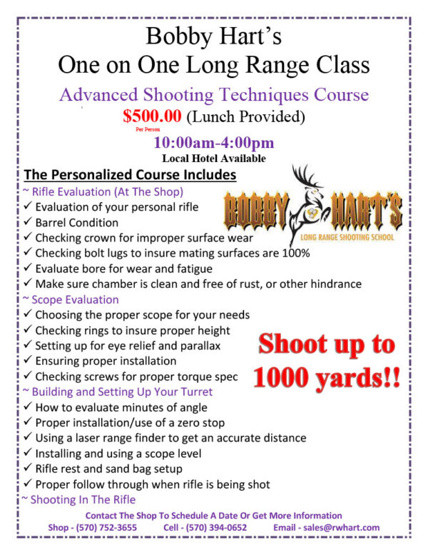 Shooting School – RW Hart and Son