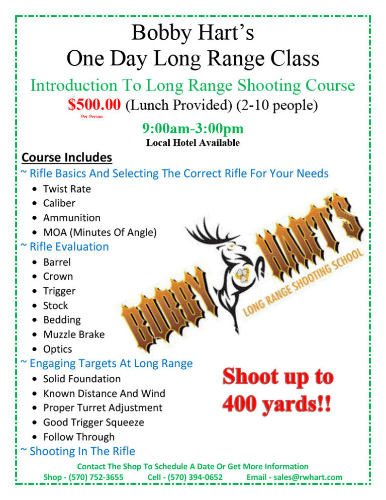 Shooting School – RW Hart and Son