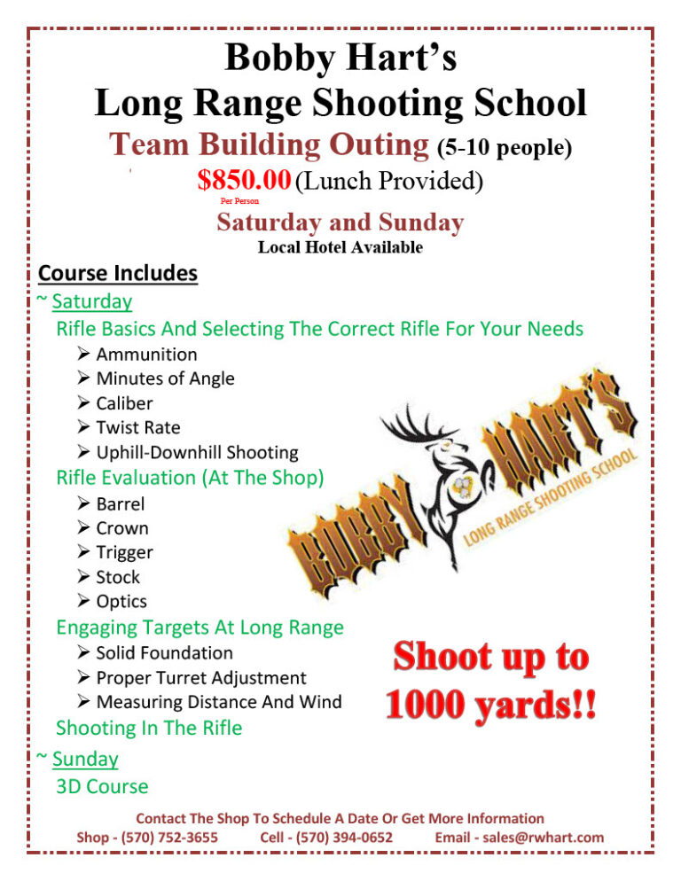 Shooting School – RW Hart and Son